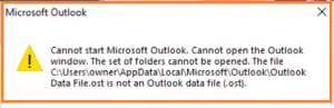 How to Fix Error the Set of Folders Cannot be Opened Outlook