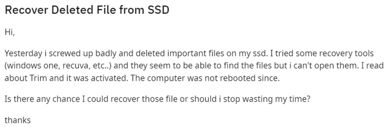 Few Easy Methods to Recover Deleted Files From SSD