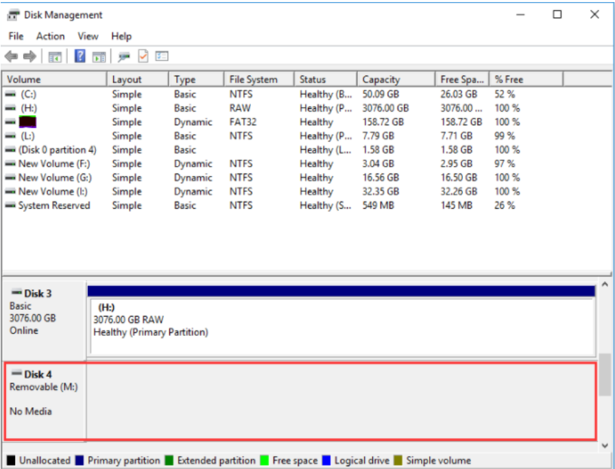 USB Shows No Media in Disk Management | Top 5 Fixes